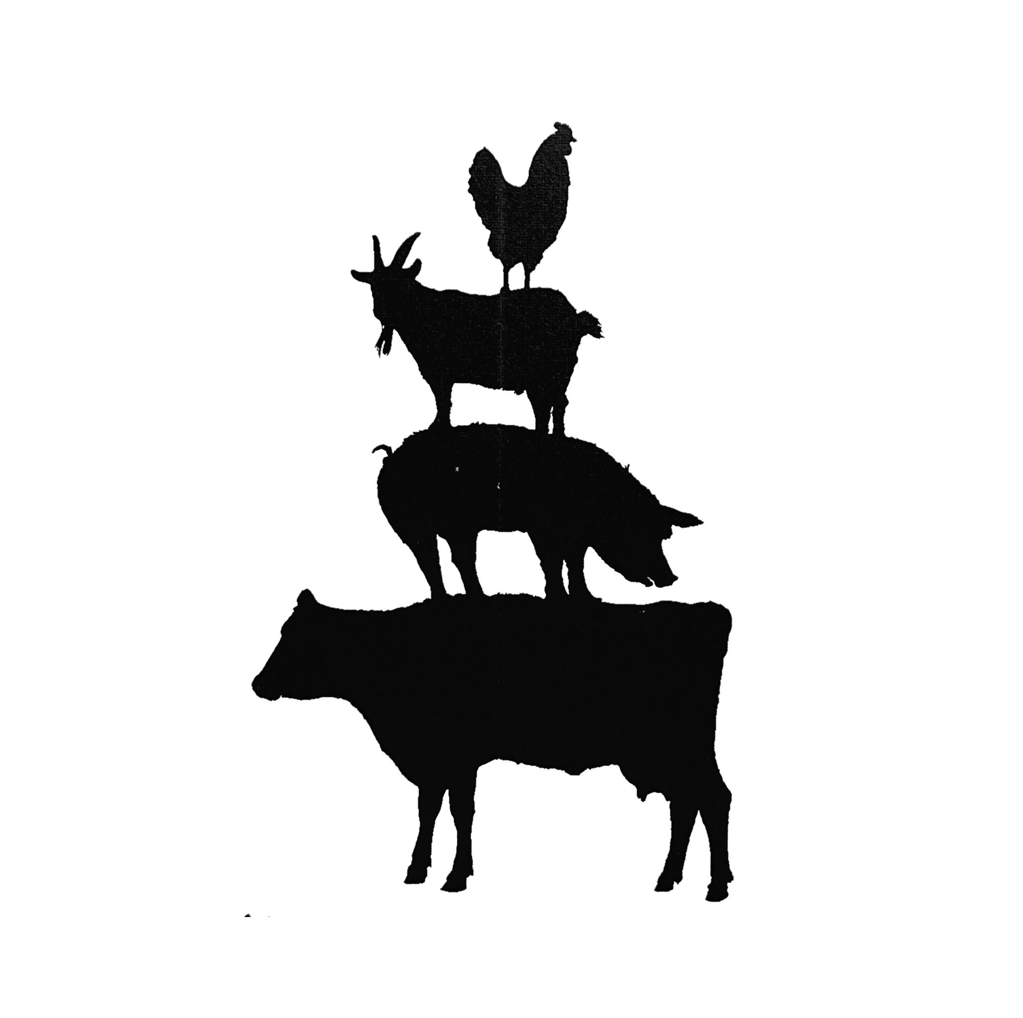 Animal Stack Silhouette Cling Rubber Stamp by Impression | Etsy
