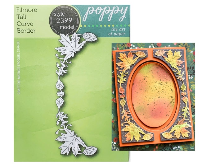 Leaf Arch Metal Cutting Dies Filmore Tall Curve Border Leaves - Etsy