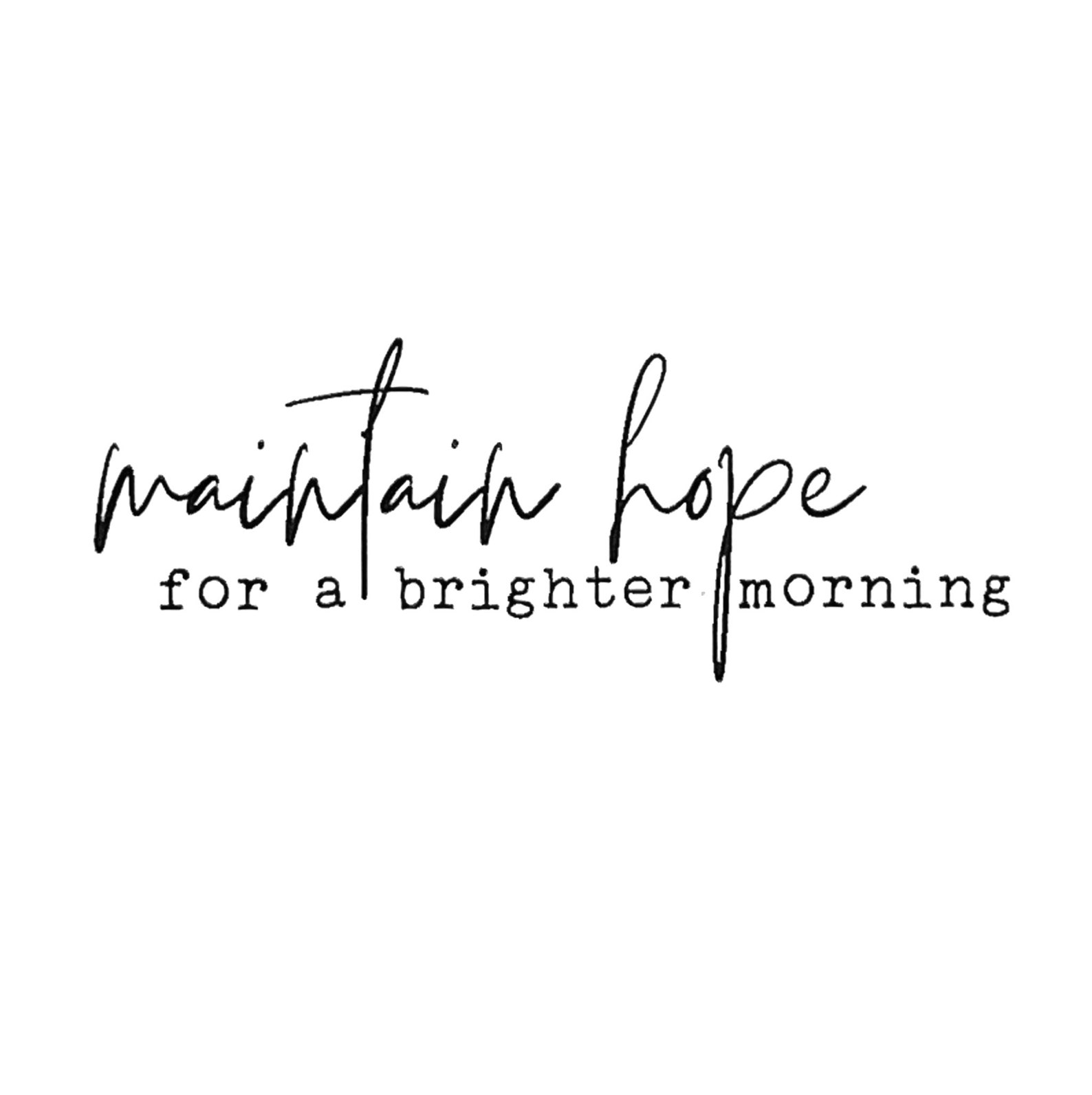Maintain Hope Cling Rubber Stamp Words Sentiment by Impression - Etsy