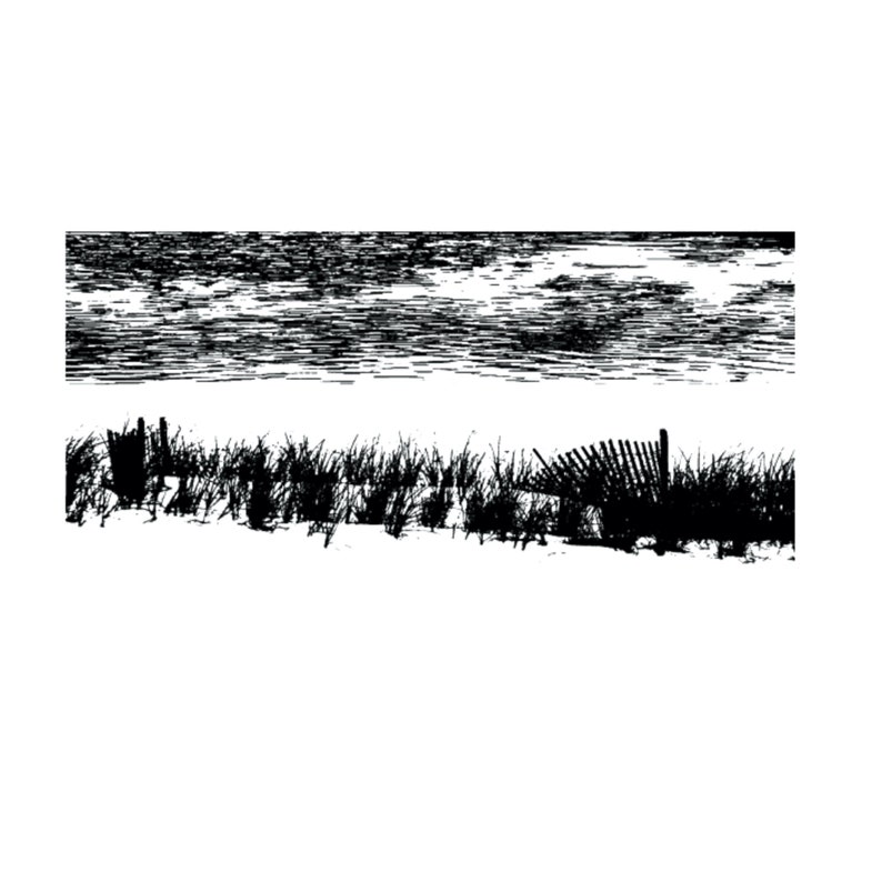 Stamps Writing & Marking Beach Landscape Rubber Stamp Slim Scenes Water ...