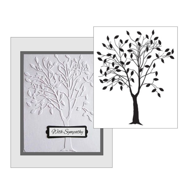 Embossing folder Tree with Leaves by Darice Craft Folders | Etsy
