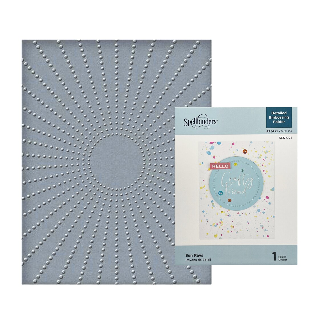 Sun Rays Embossing Folder Frame by Spellbinders Sizzix Folders - Etsy