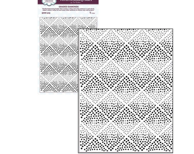 Embossing Folder Graded Diamonds Creative Expressions Folders Cuttlebug ...