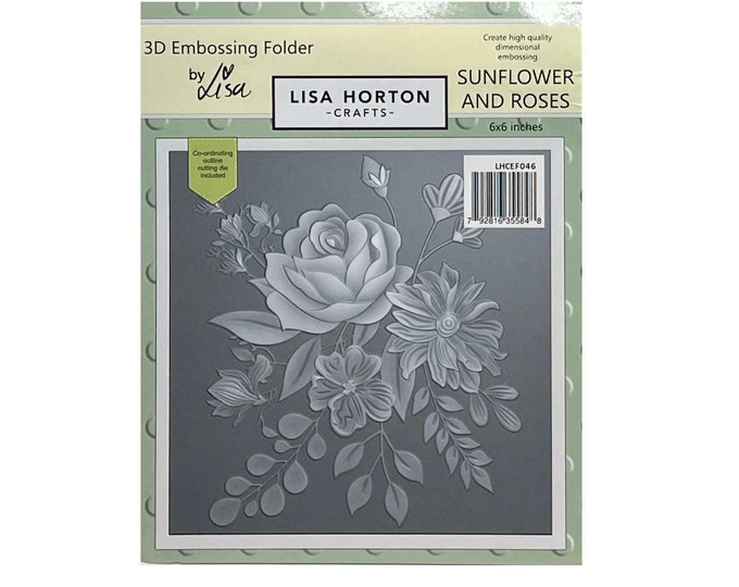 Sunflower and Roses Embossing Folder Die Set Lisa Horton Craft Folders ...