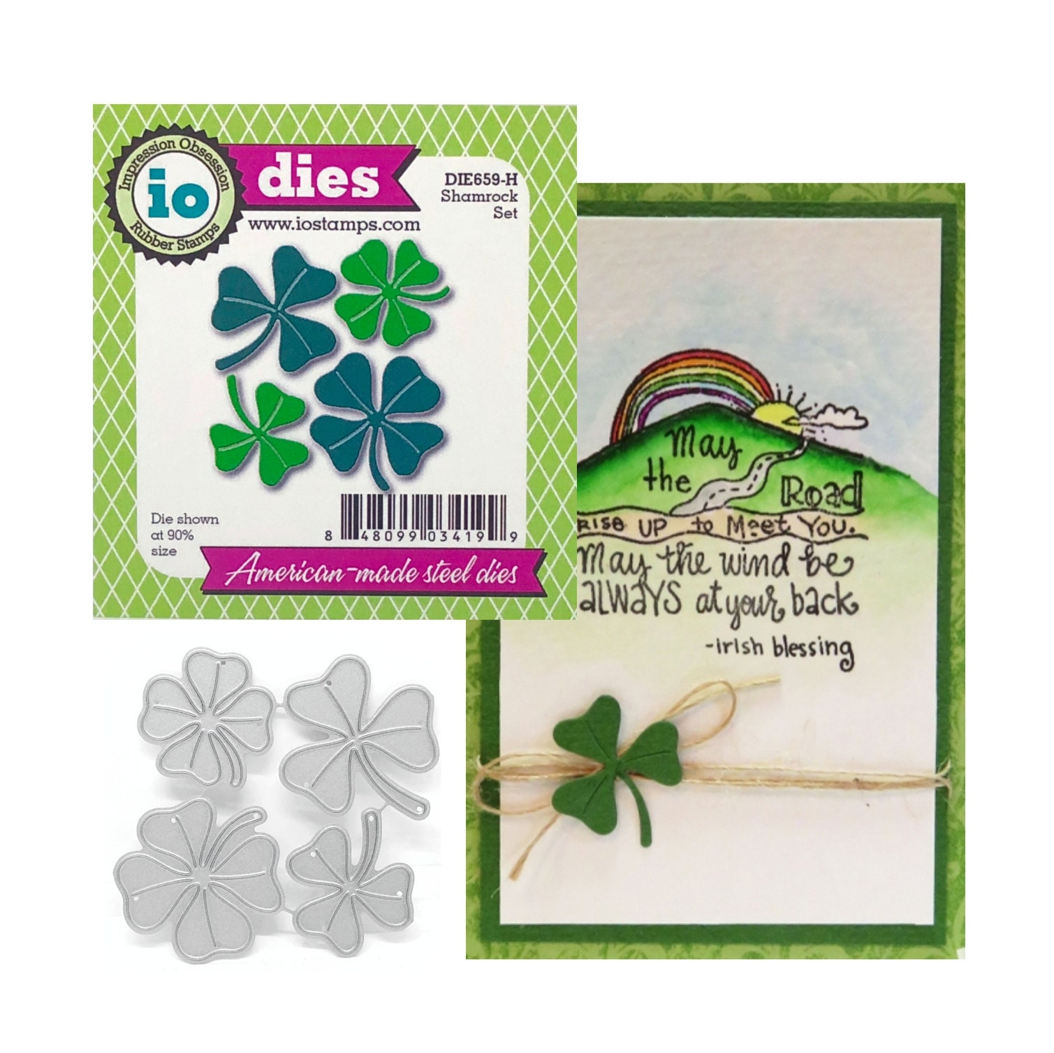Metal Die Cut Shamrocks Clover Impression Obsession Craft - Etsy