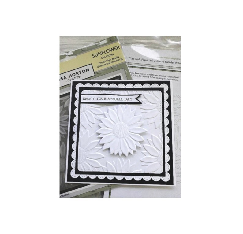 Sunflower Embossing Folder 3D Lisa Horton Flower Craft Folders - Etsy