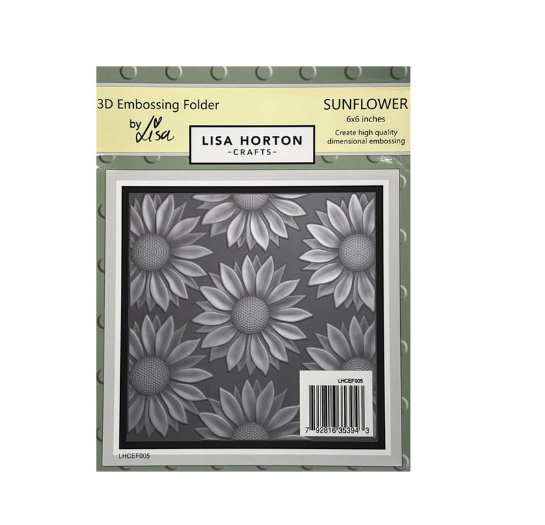 Sunflower Embossing Folder 3D Lisa Horton Flower Craft Folders - Etsy