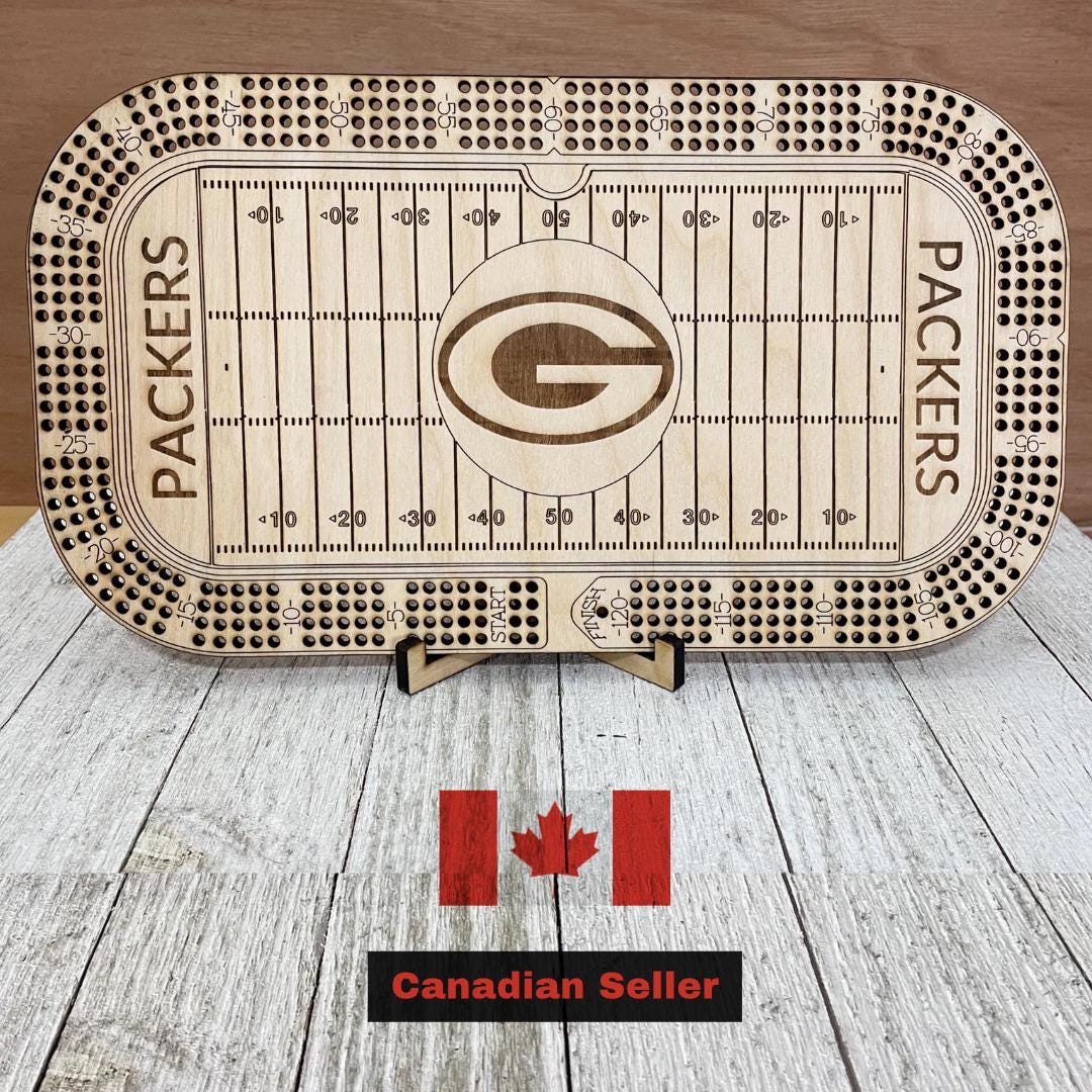 Green Bay Packers Cribbage Board, Unique Game Set, Sports Fan Gift ...