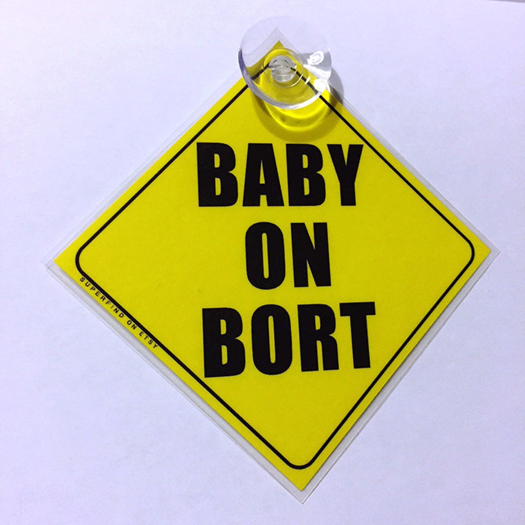 Baby on Bort Car Window Sign - Etsy