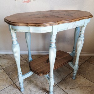 Antique Solid Wood Entryway Table - French Country Blue - Etsy