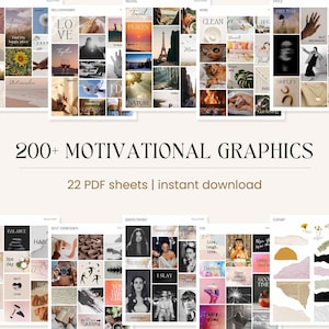 2026 Vision Board Collage Kit, Printable Mood Board & Scrapbook Images ...