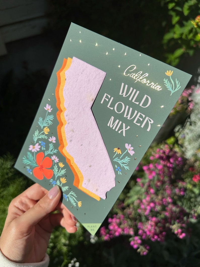 California Poppy Seed Paper Card: Eco-friendly Corporate Gift - Etsy
