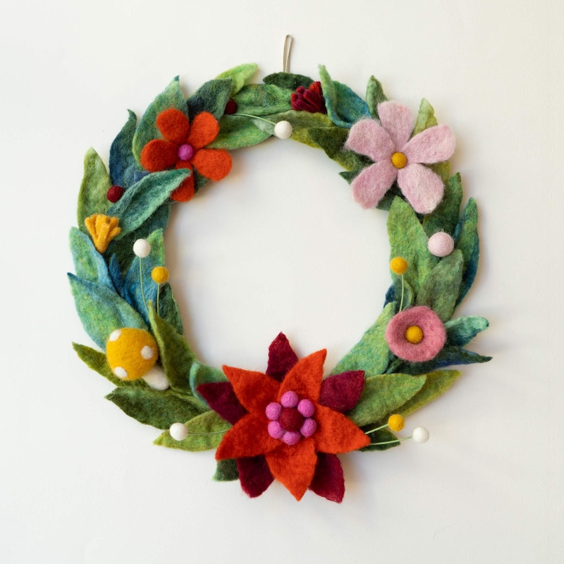 Felt Winter Wreath - Etsy