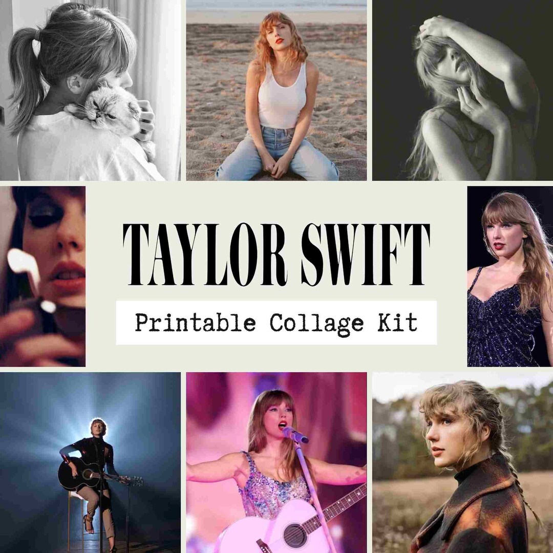 Taylor Swift Collage Kit Printable Eras Tour Photo Collage Taylor Swift ...