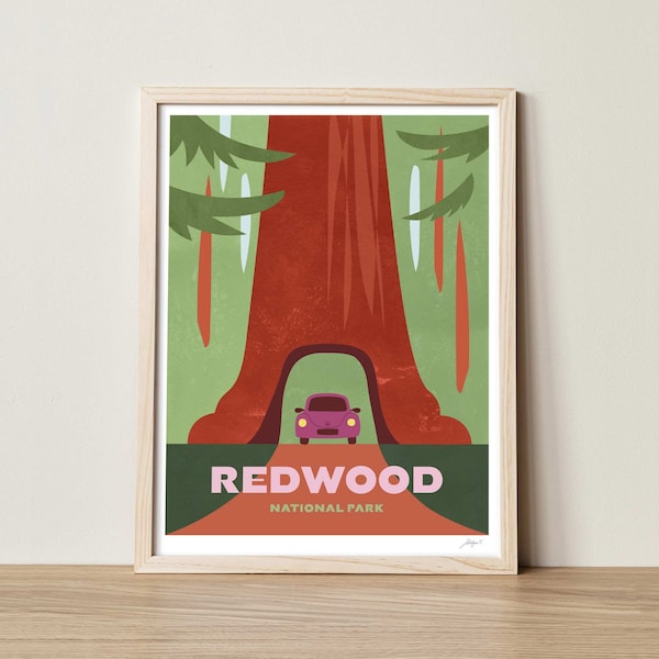 Redwood Tree Art - Etsy