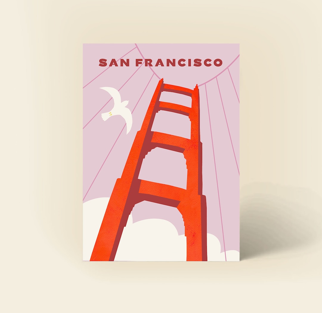Golden Gate Bridge Postcard San Francisco Travel Postcard San Francisco ...