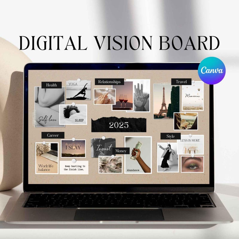 Vision Board Template - Etsy