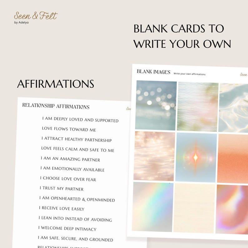 Love Vision Board Kit, Relationship Collage, Printable Affirmations ...