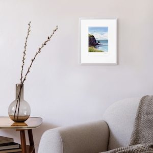 California Coast Art, Pacifica Wall Art, Watercolor Painting, Coastal ...