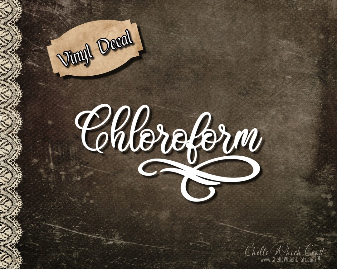 Chloroform Apothecary Label Decal, Gothic Decor, Halloween Decal ...