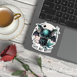 Bat Sticker, Cute but Batty, Halloween Sticker, Spooky Stickers, Pastel ...