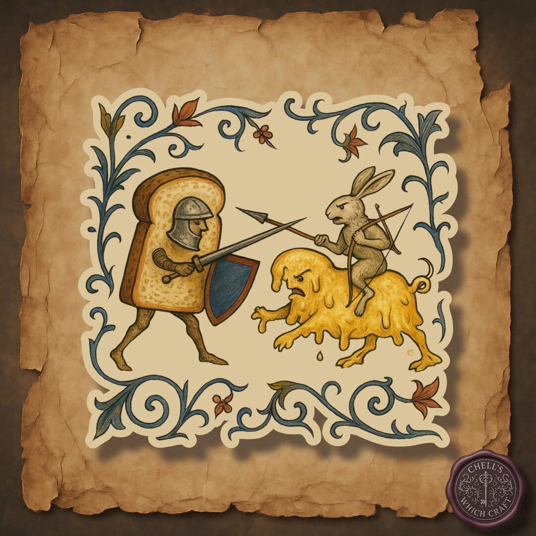 Medieval Sticker Bread Vs Butter, Funny Knight & Bunny Battle ...