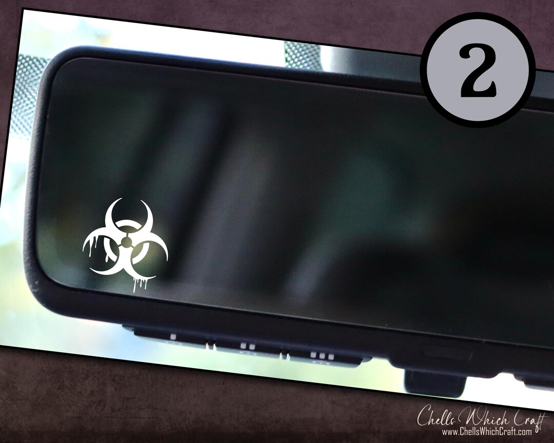 Biohazard Blood Splatter Vinyl Decals (2), Zombie Outbreak Warning, Car ...