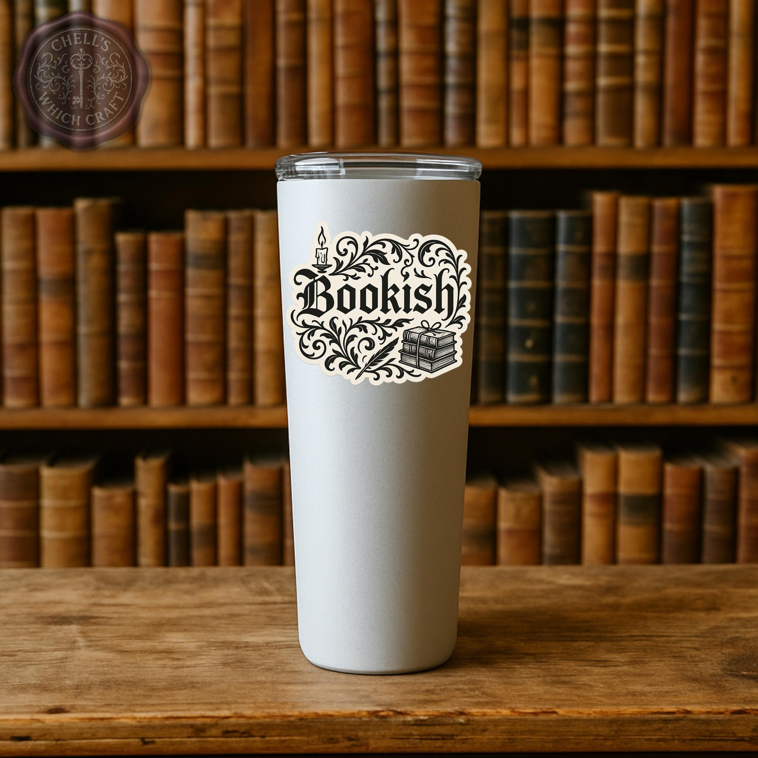 Bookish Sticker, Bibliophile Sticker, Medieval Manuscript Style, Dark ...
