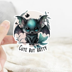 Bat Sticker, Cute but Batty, Halloween Sticker, Spooky Stickers, Pastel ...