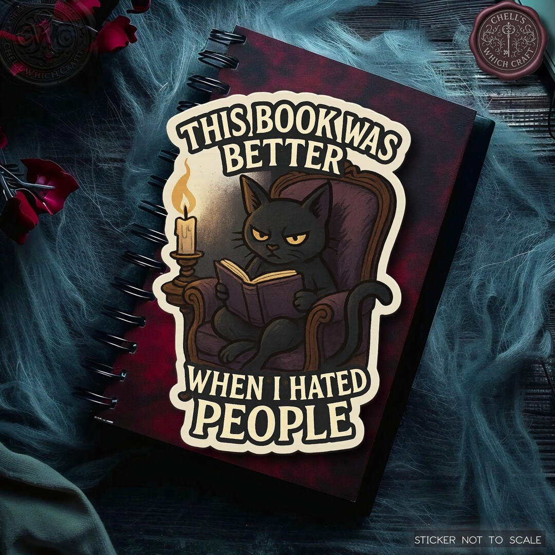 Sticker Book Merch, This Book Was Better When I Hated People, Snarky ...