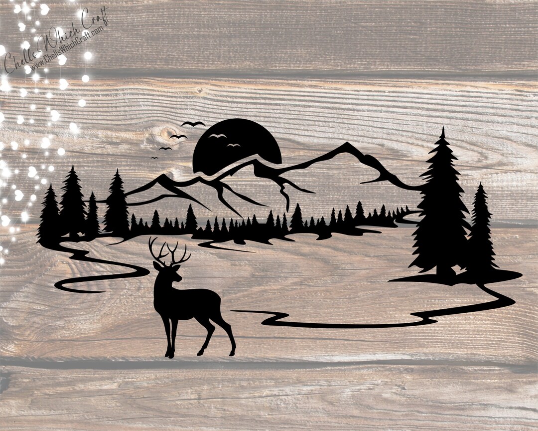 RV Decals, Deer Vinyl Decal, Mailbox Decal, Nature Decal, Mountains ...