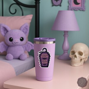 Pastel Goth Do Not Disturb Ever Again Sticker, Coffin Door Hanger ...