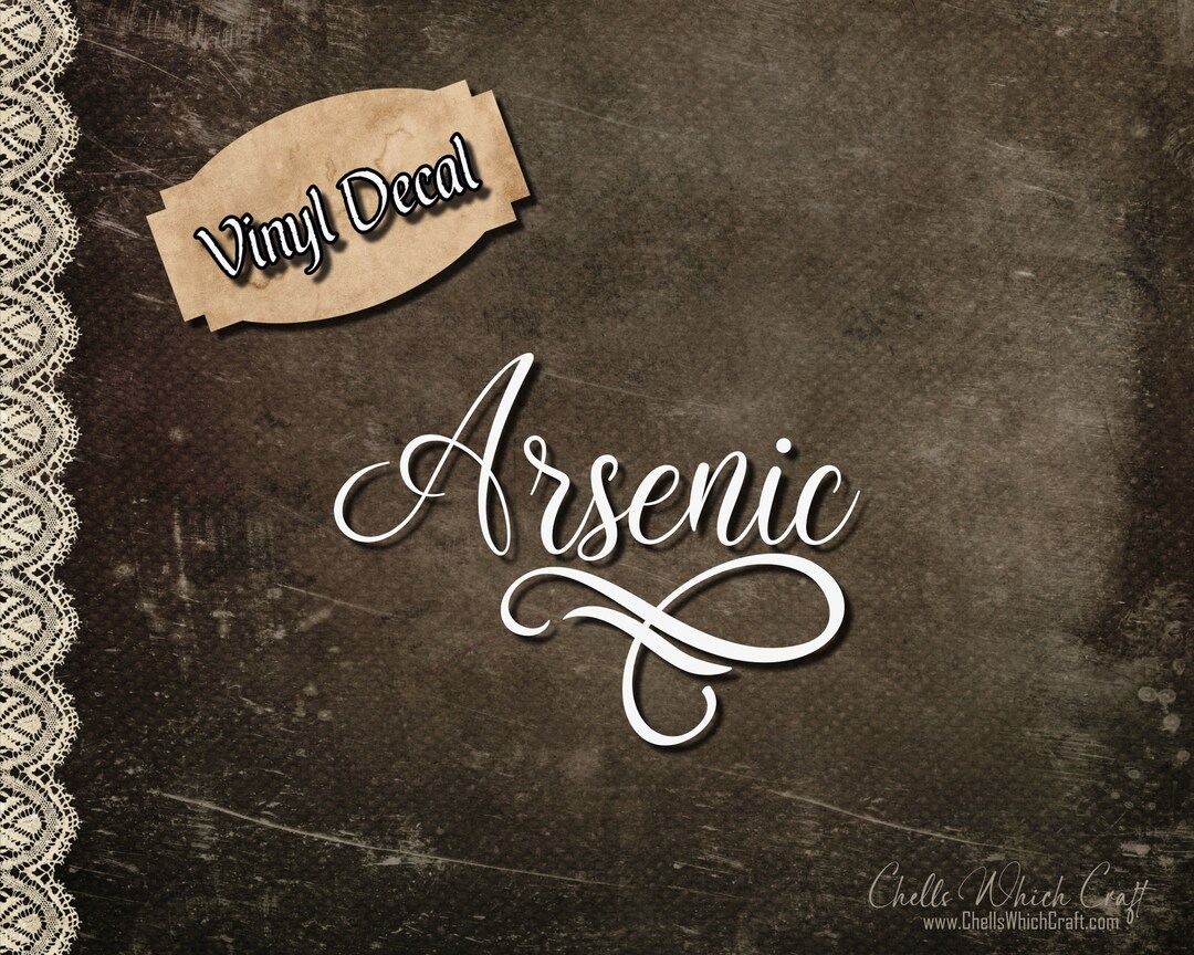Arsenic Apothecary Label Decal, Gothic Decor, Halloween Decal, Poison ...