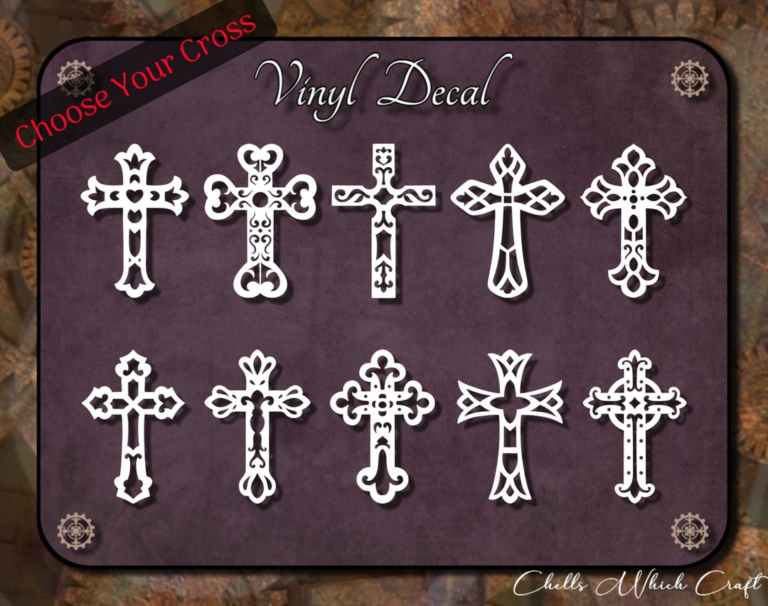 Cross Decal, Religious Sticker, Choose Your Cross, Christian Decal ...