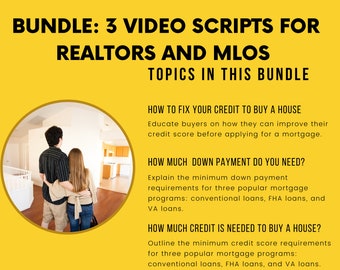3 Video Scripts BUNDLE | Closing Process Topics | Mortgage Real Estate ...