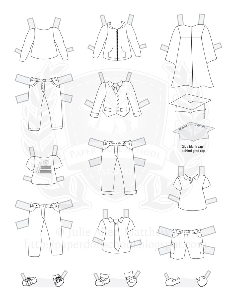 Noah Instant Download Toddler Graduation Paper Doll - Etsy