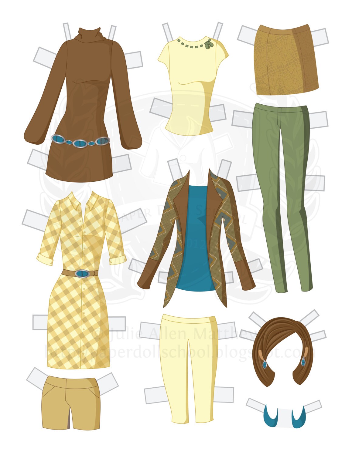 Olivia Instant Download Paper Doll - Etsy