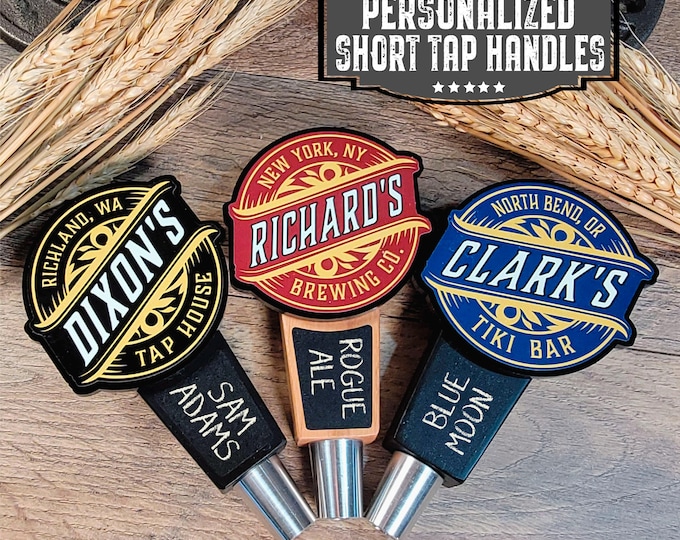 Vintage Short Beer Tap Handles | Unique Bar Decor for Craft Beer Lovers ...