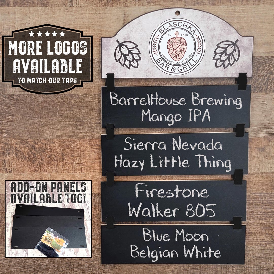 Custom Beer Menu Board Chalkboard | Personalized Menu Board ...
