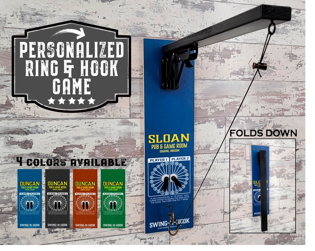 Folding Wall Mount Ring and Hook Game-color Edition Personalized Game ...