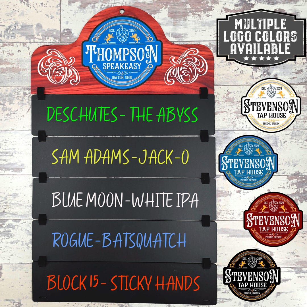 Personalized Home Bar Menu Board – Perfect for Entertaining and ...