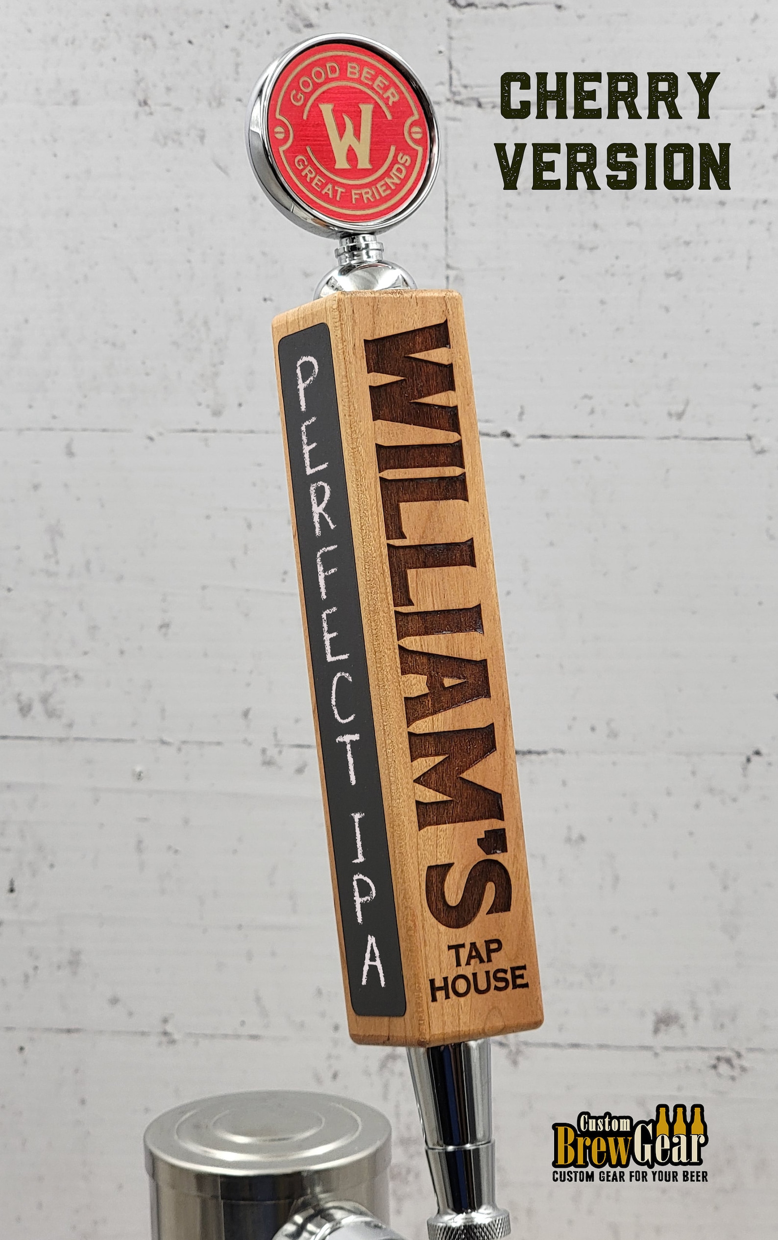 Custom Beer Tap Handle With Topper-laser Engraved With Chalkboard ...