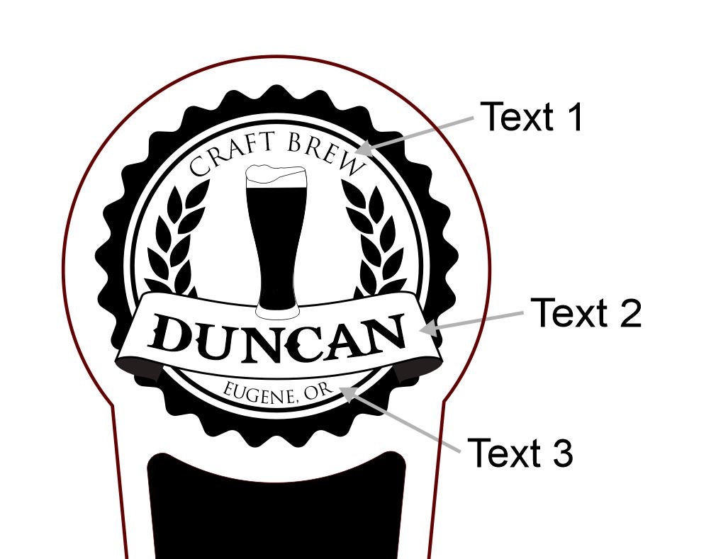 Personalized Custom Beer Tap Handle Laser Engraved With - Etsy