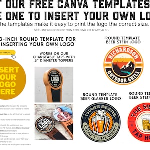 Beer Tap Handle With Changeable Logo & Chalkboard - Customize Your ...