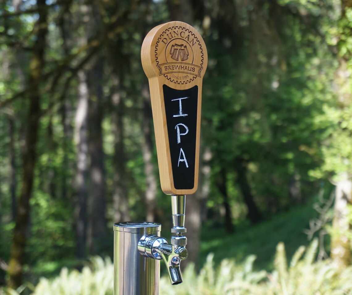 Custom Beer Tap Handle Laser Engraved With Chalkboard Insert | Etsy