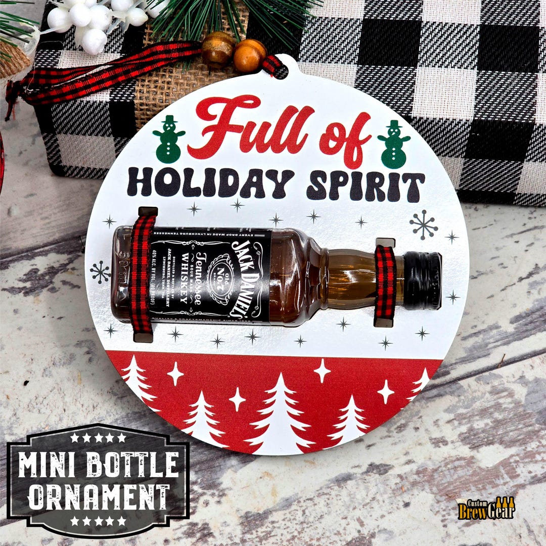 Jack Daniels or Fireball Mini Bottle Christmas Ornament – Perfect for ...