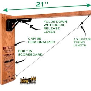 Folding Wall Mount Ring and Hook Game-solid Cherry or Walnut Edition ...