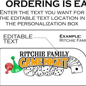 Personalized Dry Erase Score Sheet, Family Game Night Score Card - Etsy