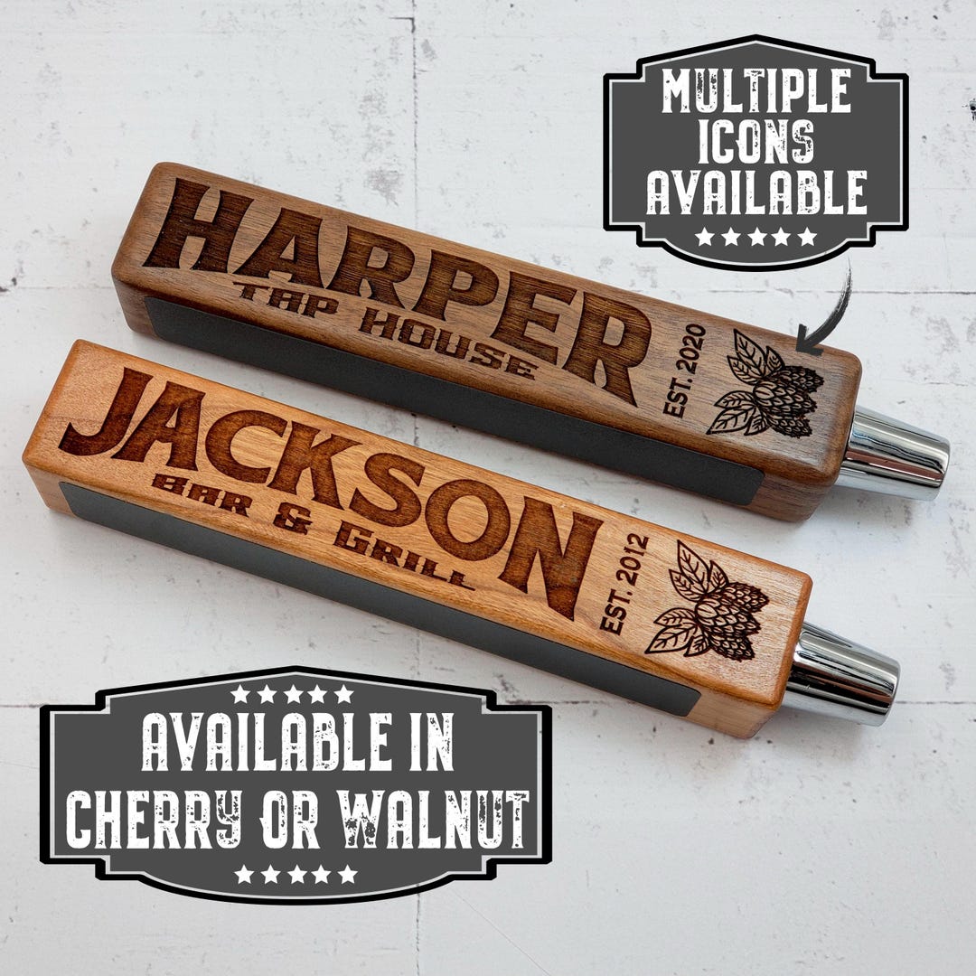 Custom Beer Tap Handle-laser Engraved With Chalkboard - Tap House ...