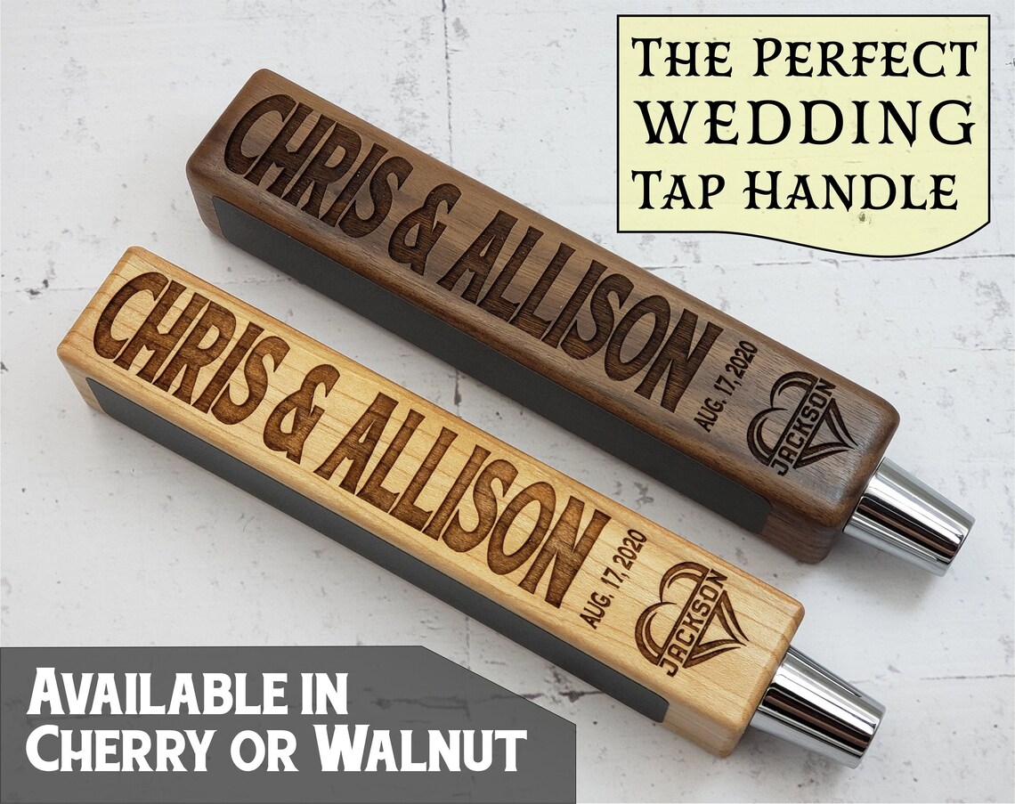 Custom Wedding Beer Tap Handle-laser Engraved With Chalkboard ...